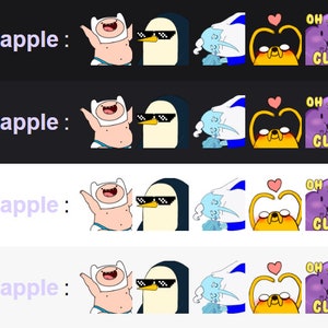 Adventure Time Emote Pack for Twitch, Discord, Youtube - Etsy