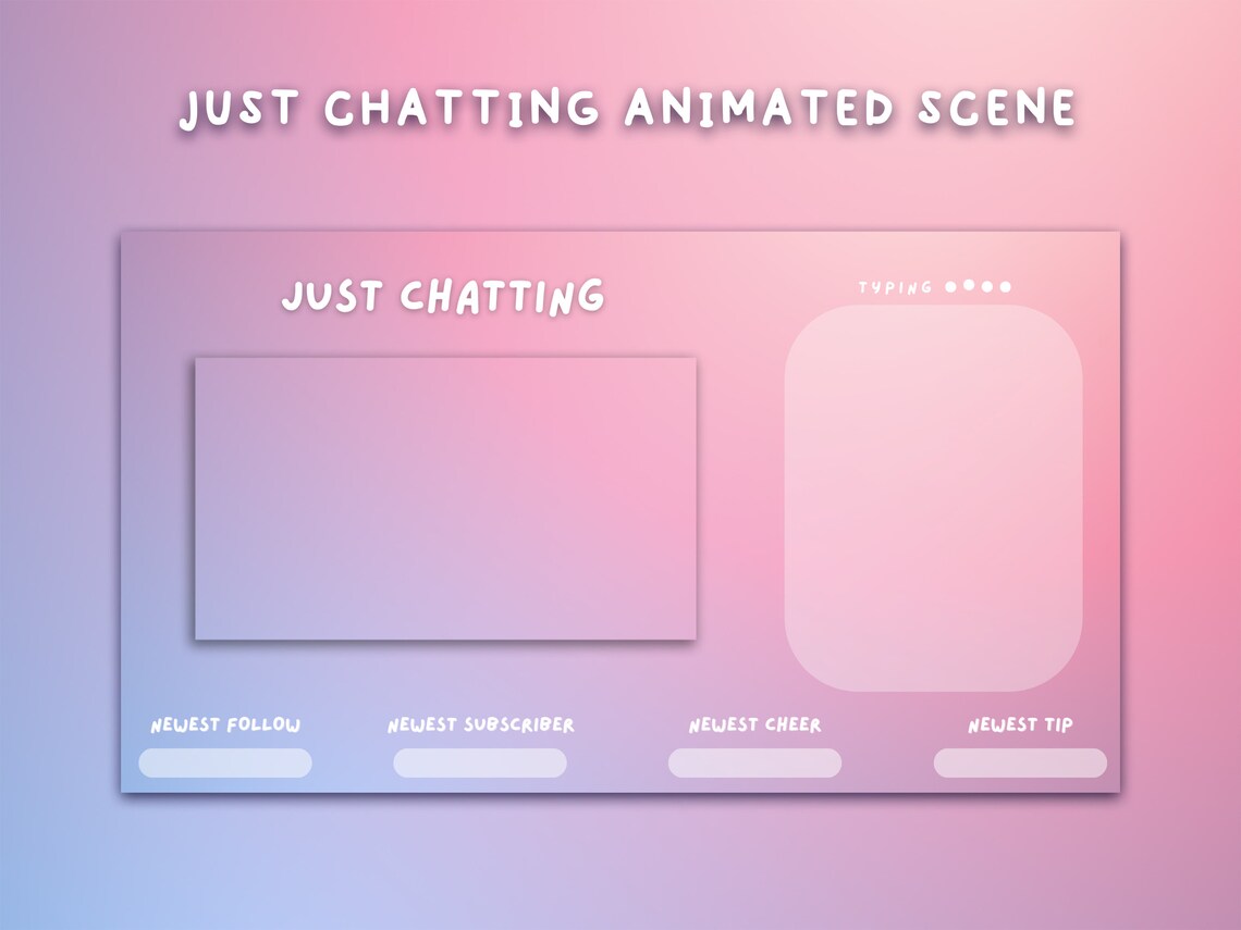 Animated Minimalist Stream Scenes - Pink Purple Gradient Starting Soon ...