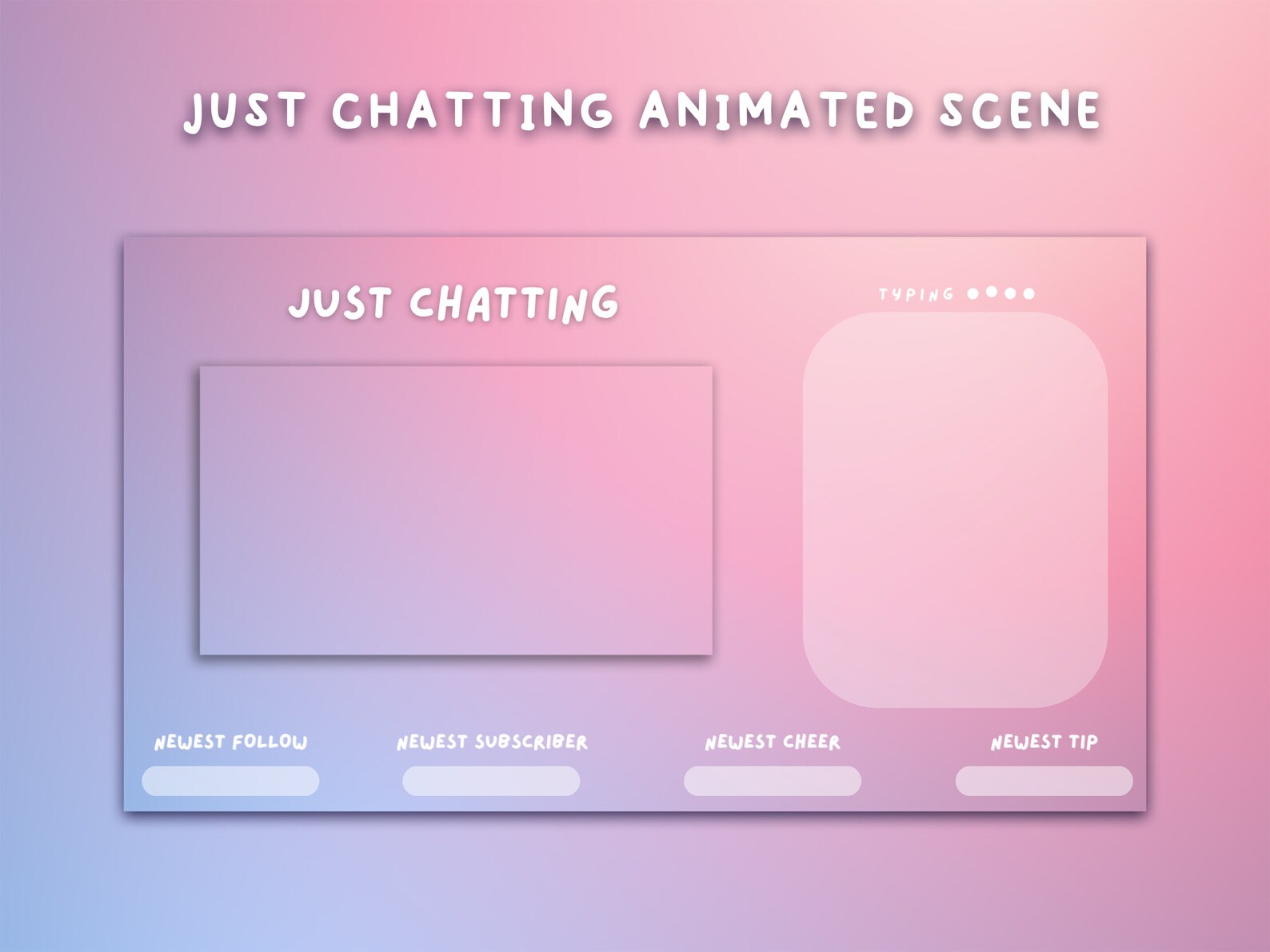 Animated Minimalist Stream Scenes - Pink Purple Gradient Starting Soon ...