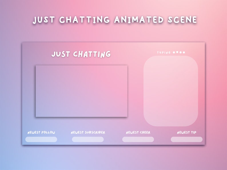 Animated Minimalist Stream Scenes - Pink Purple Gradient Starting Soon ...