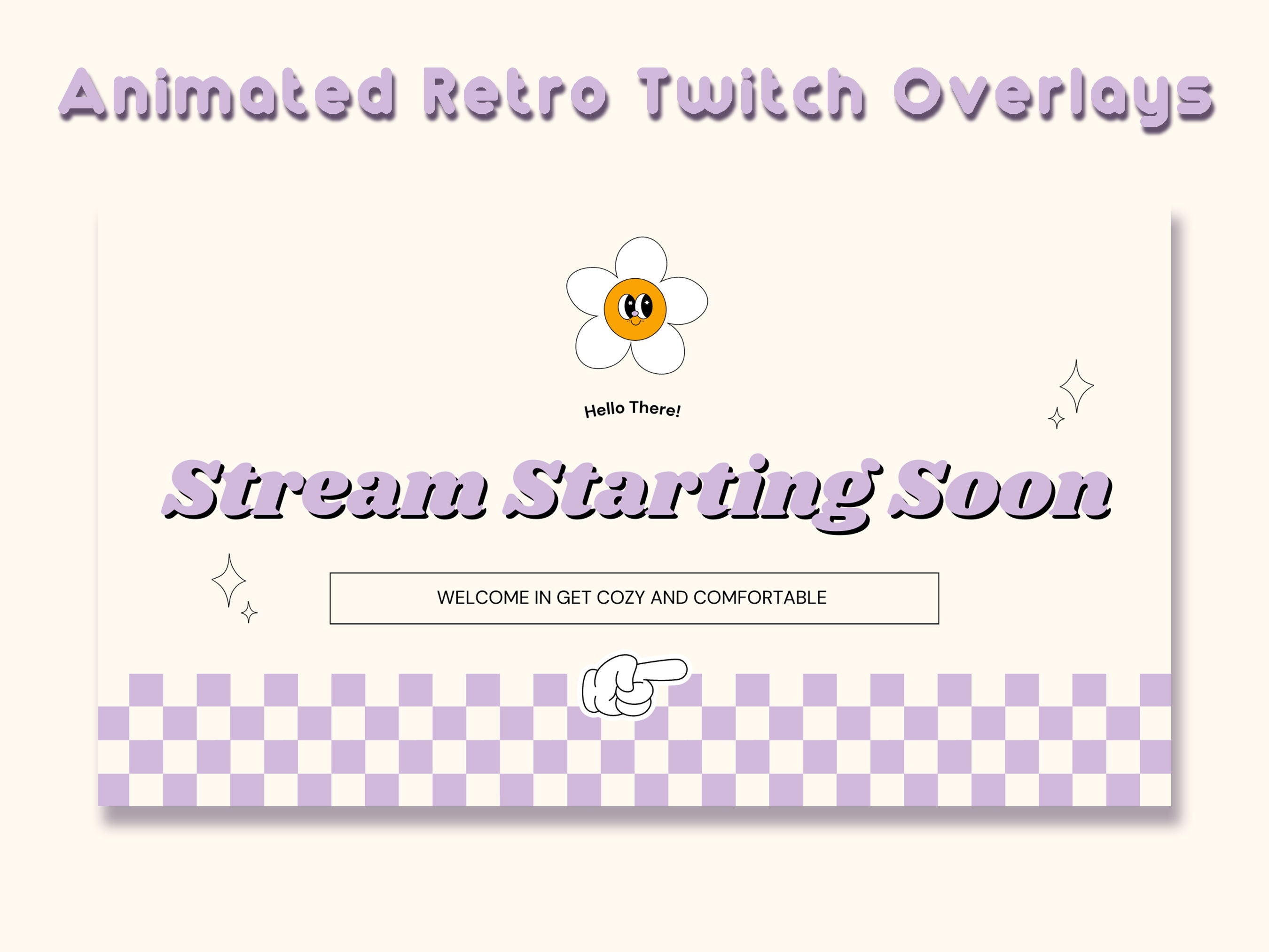 Animated Retro Themed Twitch Overlays, Scenes, and Panels Webcam Frame ...