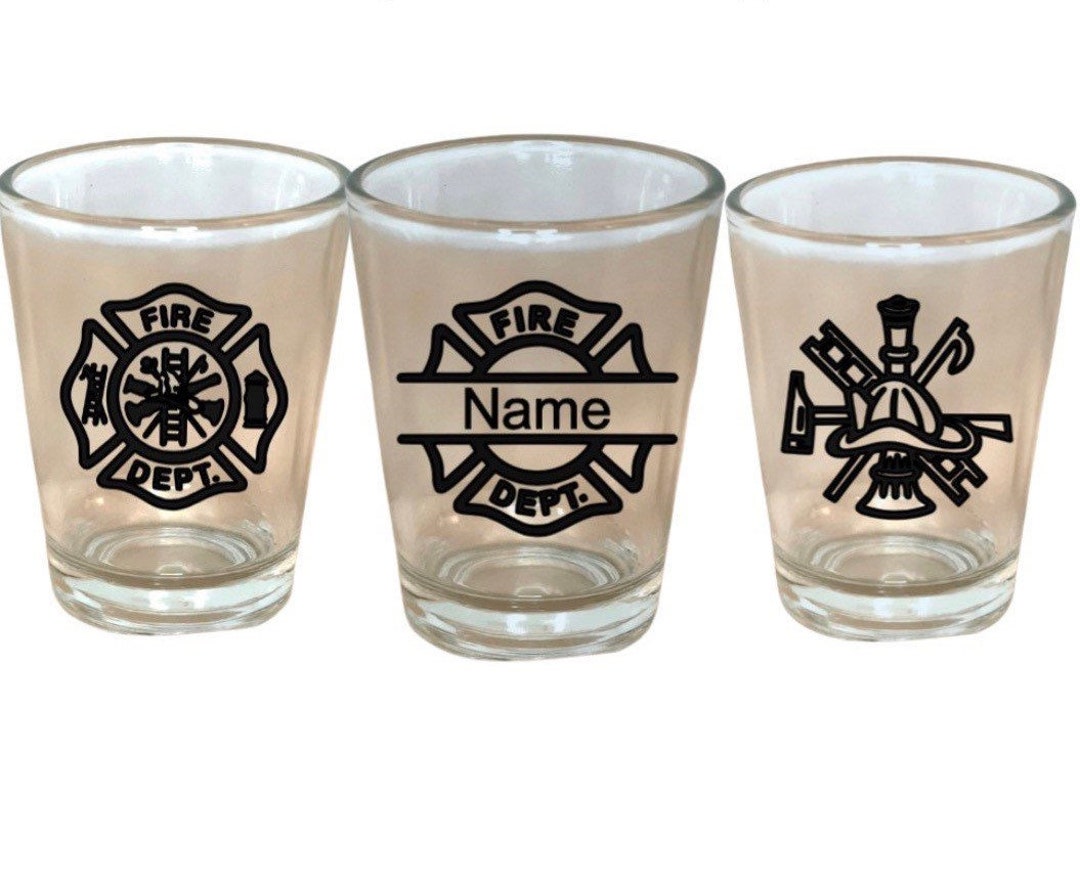 Fire Fighter Shot Glass Set | Custom Shot Glass | Personalized Shot ...