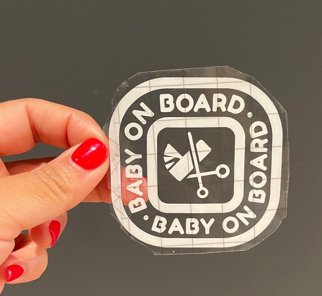 Baby on Board Caution Car Decal | Vinyl Decal | Baby Car Decals, Car ...