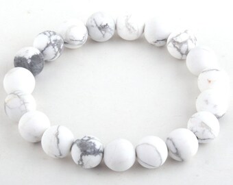 White Stone Bracelet | Etsy