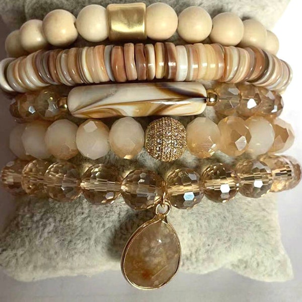 Cream Bead Bracelet - Etsy