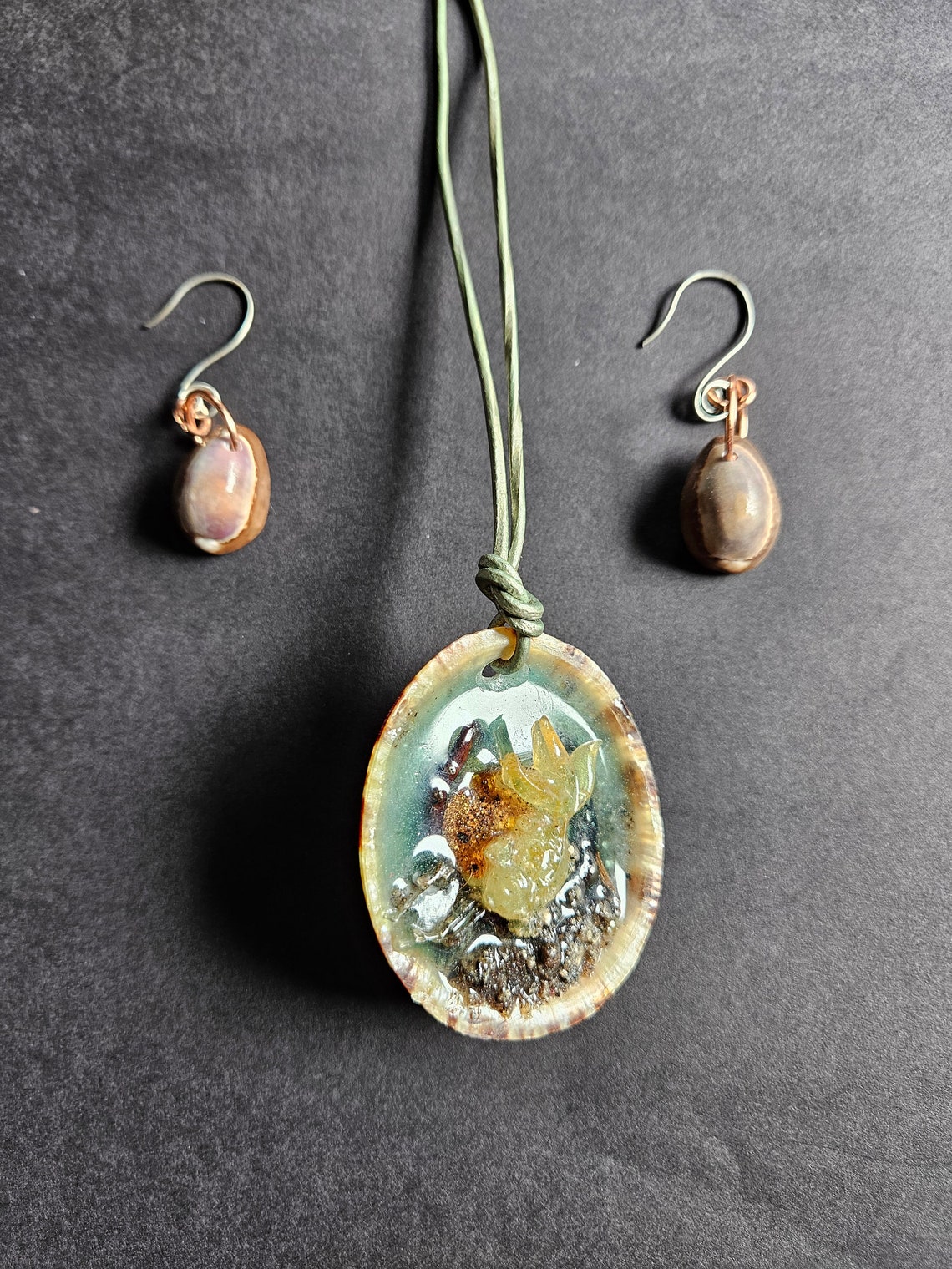 Opihi Shell Necklace and Small Cowry Shell - Etsy