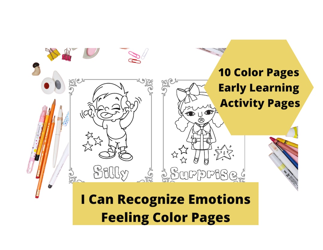 Color My Emotions: Feelings Coloring Book for Kids Social - Etsy