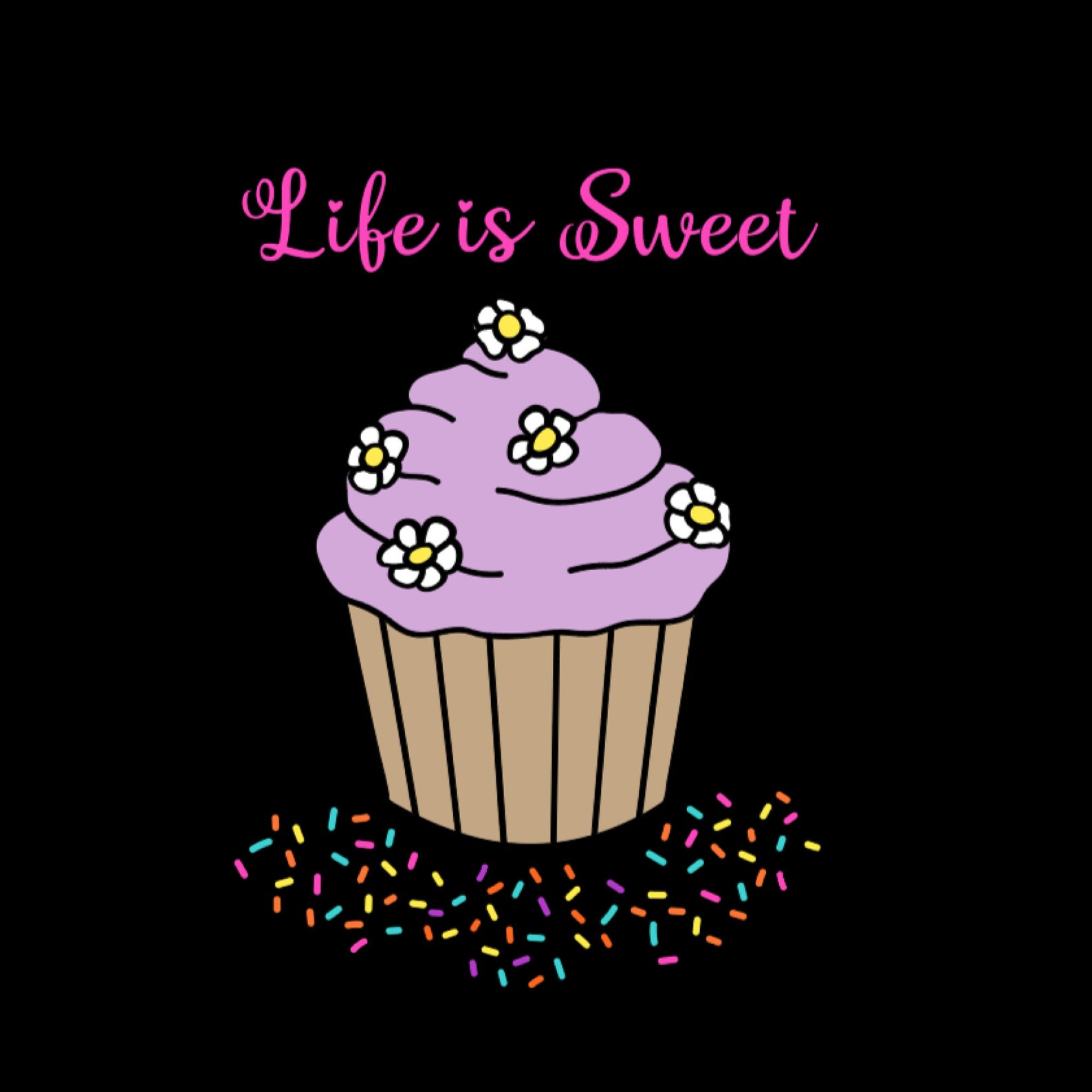 Life is Sweet Shirt, Cupcake Tshirt for Girls, Cupcake Gifts, Toddler ...