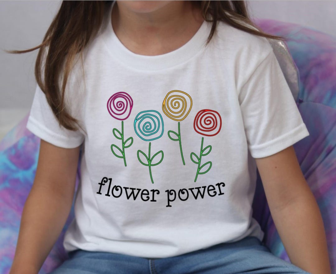Flower Power Shirt, Tween Girl Gifts, Girls Spring T-shirt, Cute Flower ...