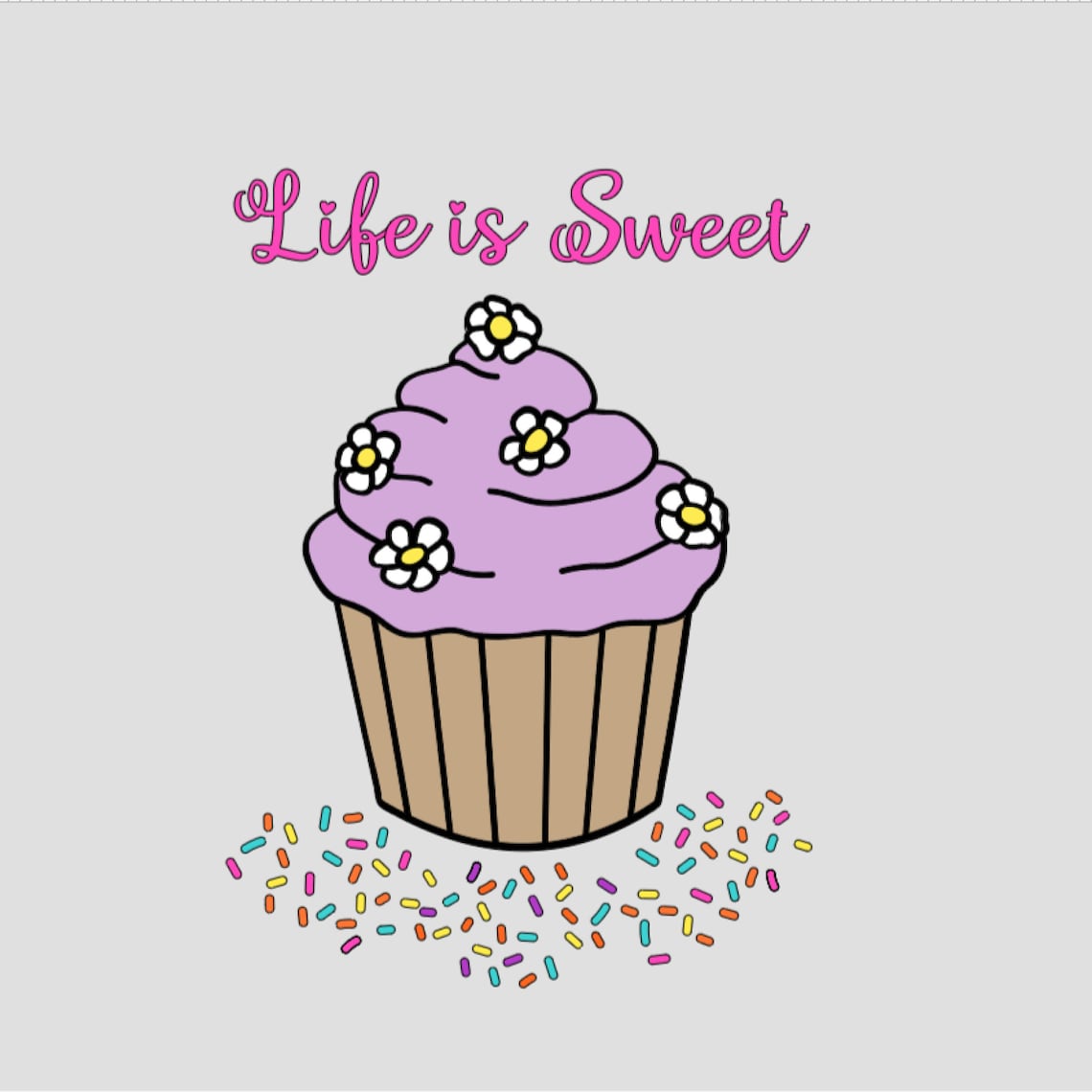 Life is Sweet Shirt, Cupcake Tshirt for Girls, Cupcake Gifts, Toddler ...