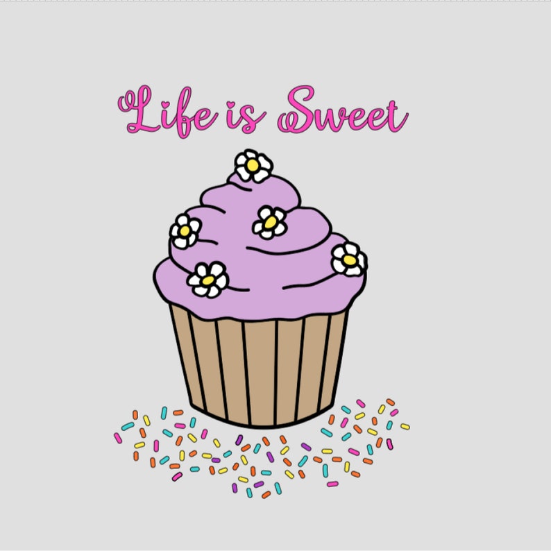 Life is Sweet Shirt, Cupcake Tshirt for Girls, Cupcake Gifts, Toddler ...