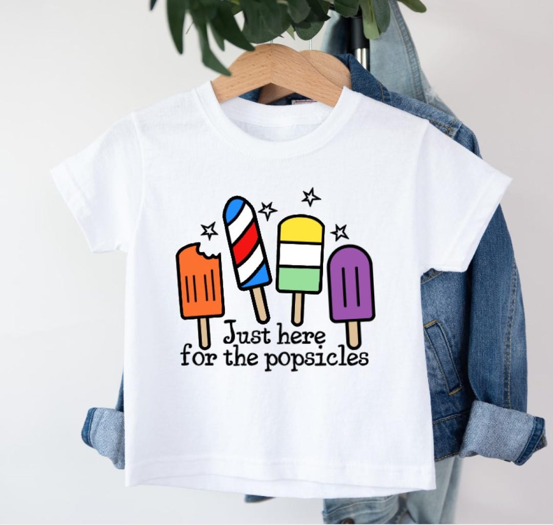 Just Here for the Popsicles Tops, Tween Girl Gifts, Cute Summer Shirts ...