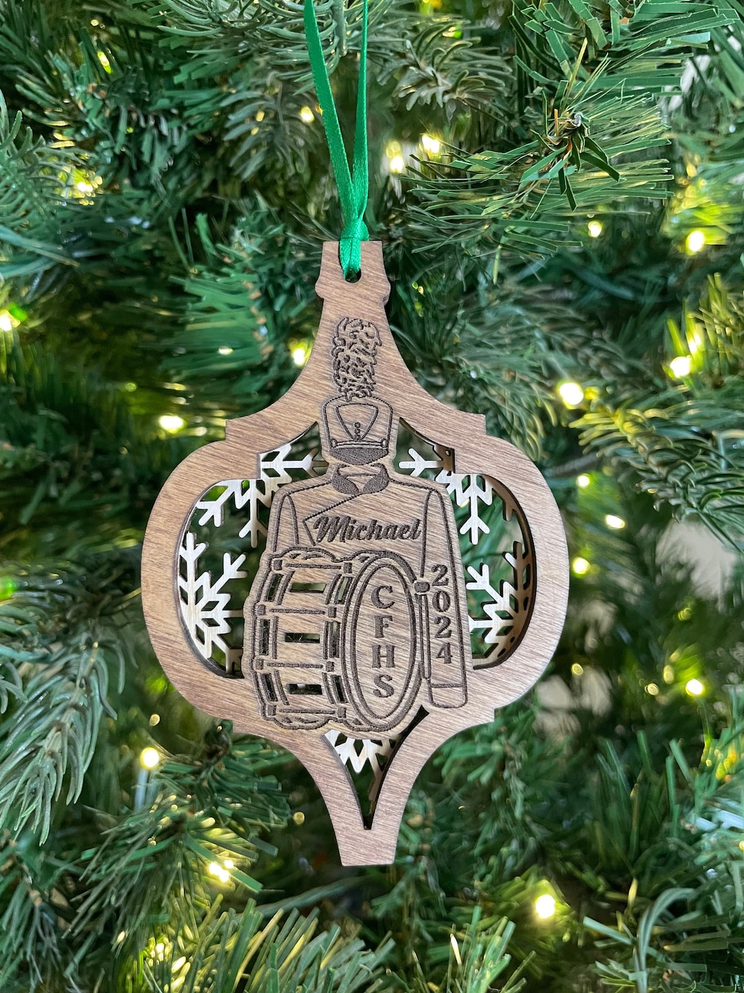 Bass Drum Snowflake Ornament - Etsy
