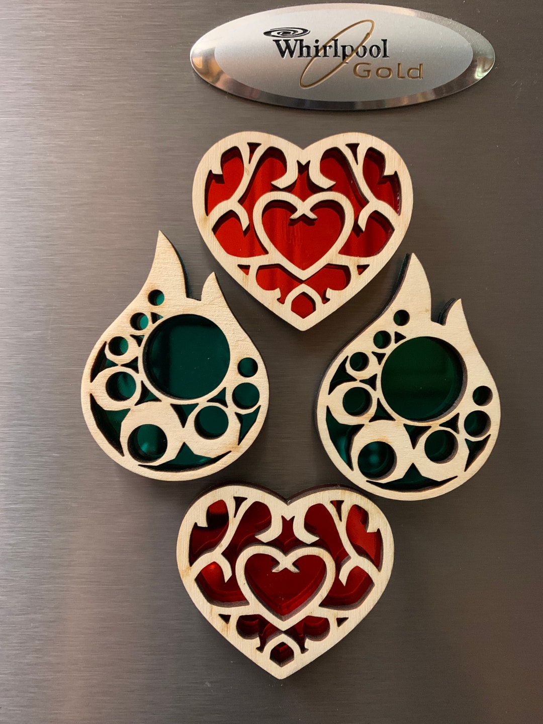 Zelda Stamina Wheel and Heart Container Refrigerator Magnets - Etsy