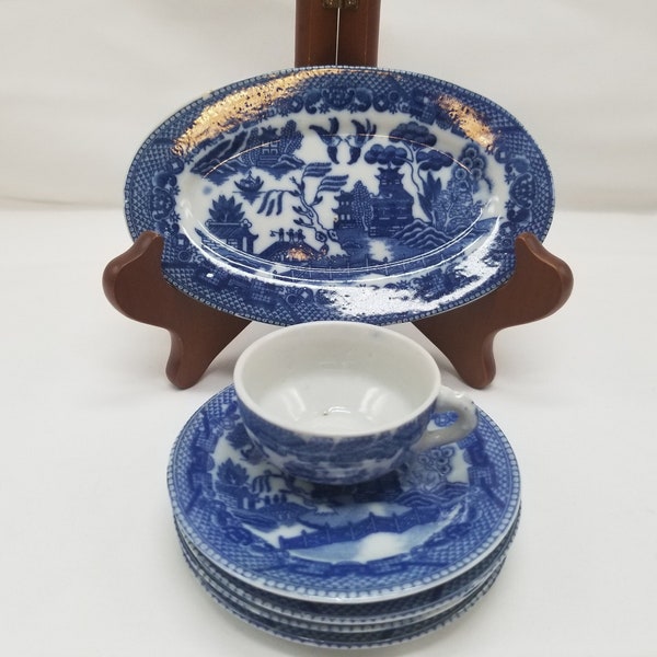 Blue Willow Tea Set - Etsy
