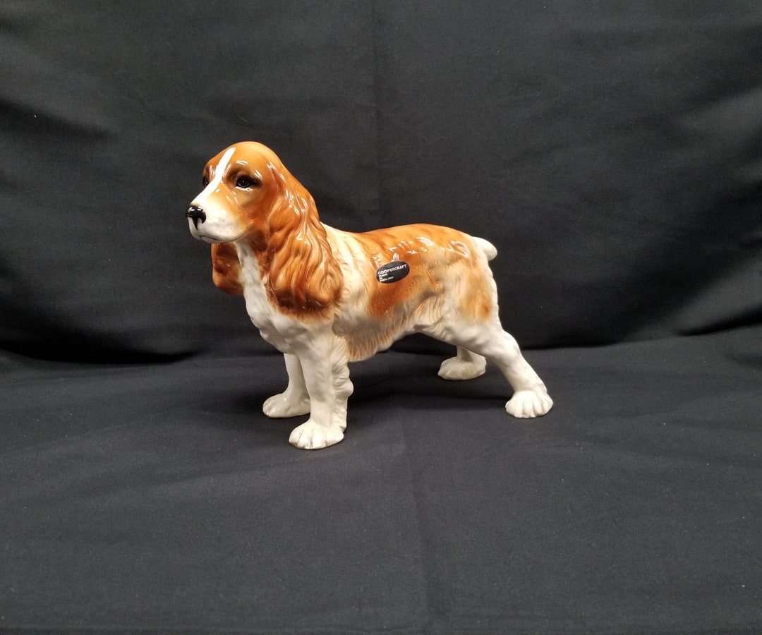 Vintage Large Coopercraft Cocker Spaniel Hand Painted Figurine - Etsy