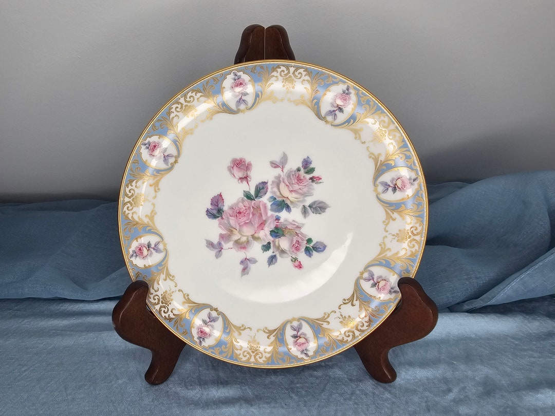 Antique Blue Floral Kaiser Salad Plate - Etsy