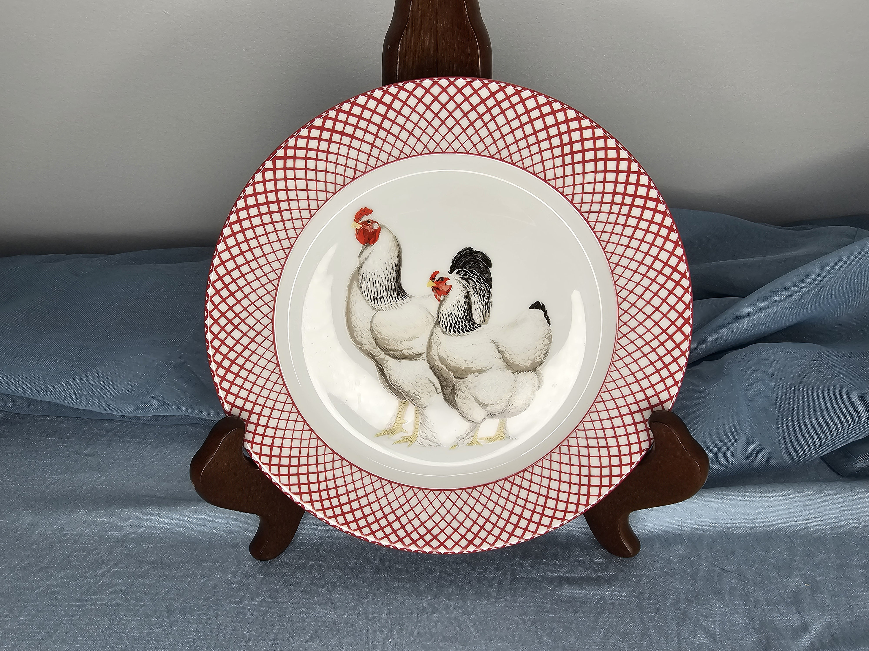 Rooster & Hen Plate by the Haldon Group - Etsy