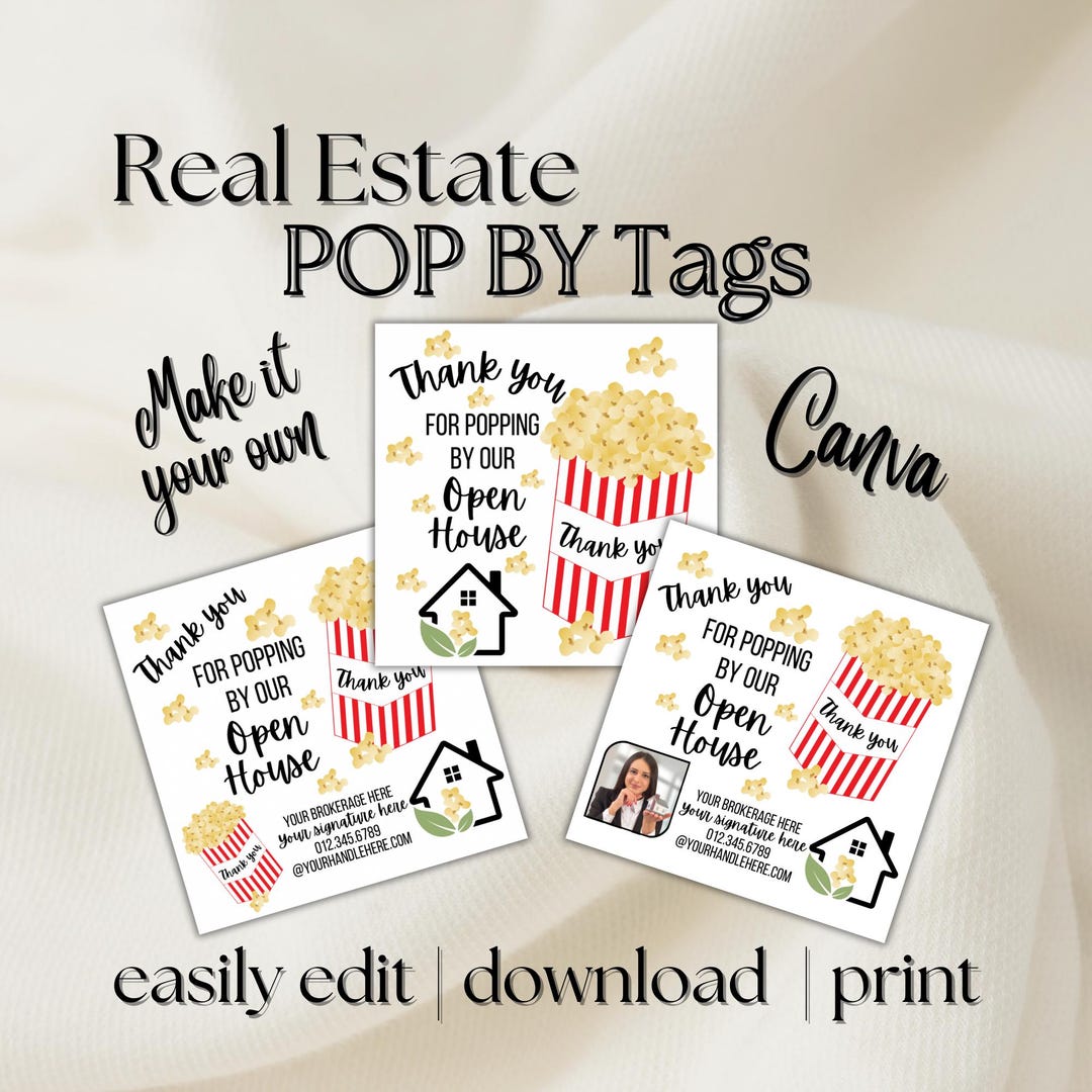 Popping by OPEN HOUSE Real Estate Popby Realtor Picture Edit Canva ...