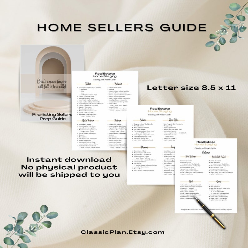 Seller Home Staging Checklist Tips & Prep Guide Real Estate - Etsy