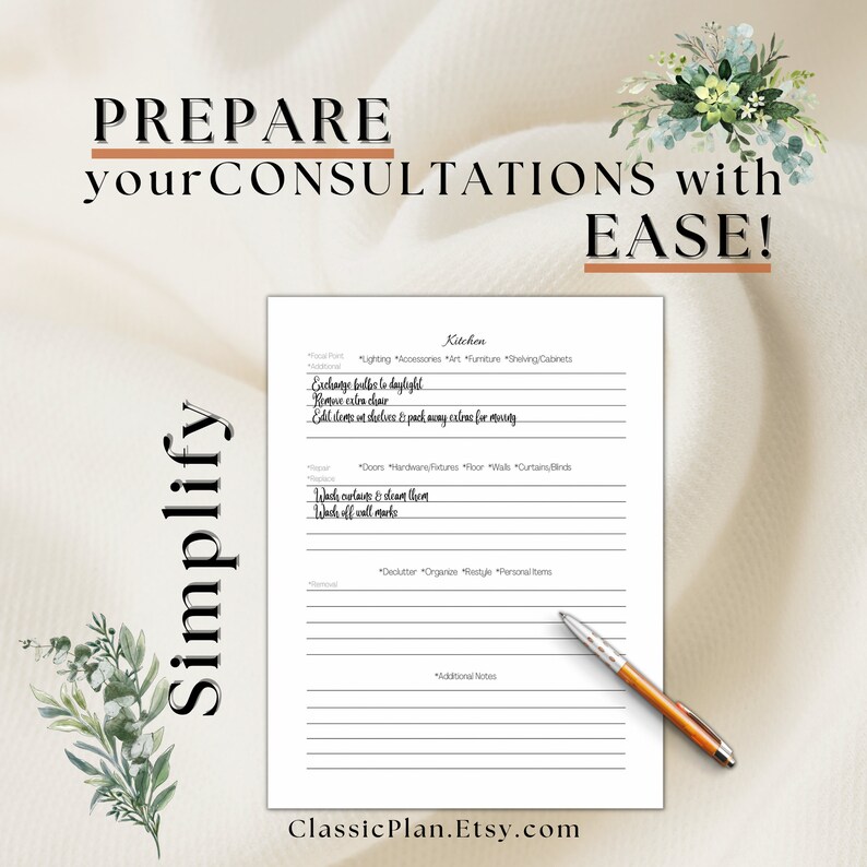 HOME STAGING Guide Stager Consultation Workbook Real Estate Forms ...