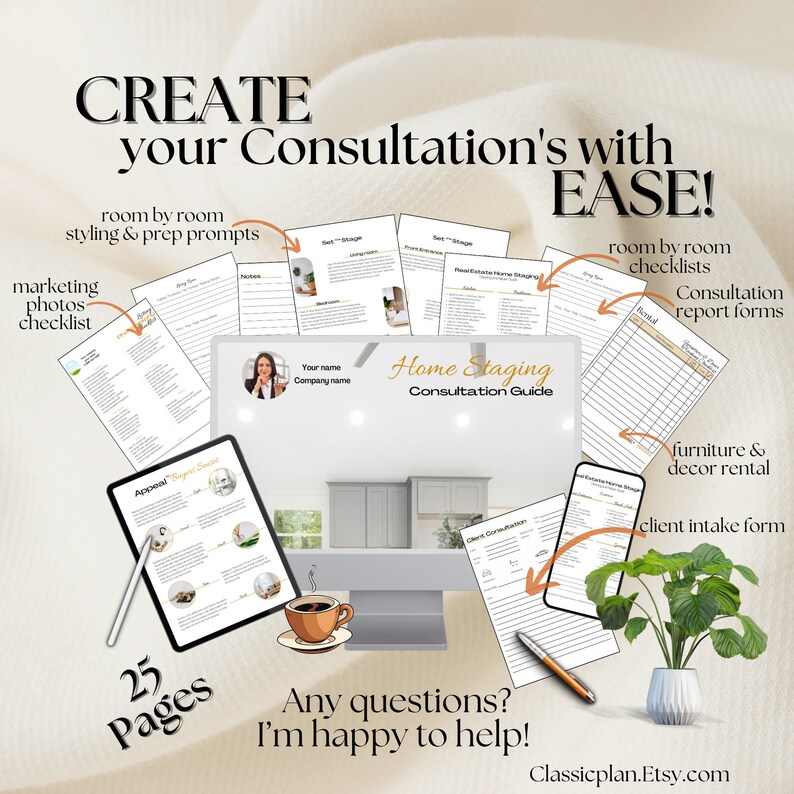 HOME STAGING Workbook & Stagers Consultation Report Forms, Pre-listing ...