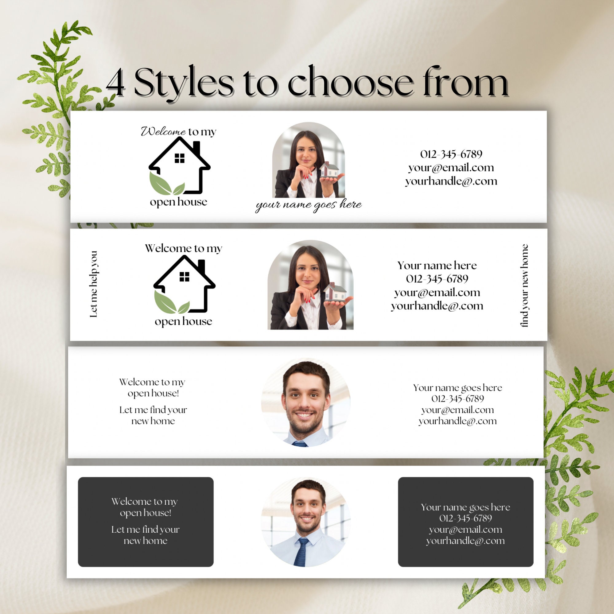 REALTOR PICTURE Open House Water Bottle Label Templates Realtor ...