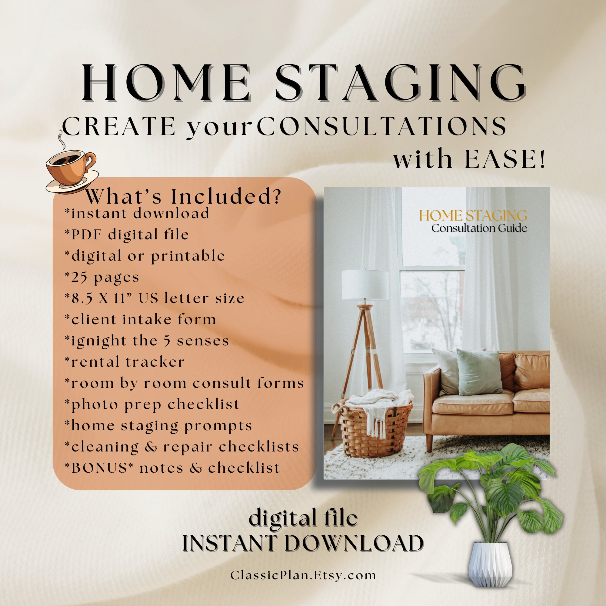 HOME STAGING Guide Stager Consultation Workbook Real Estate Forms ...