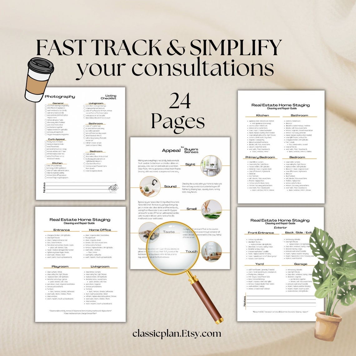 HOME STAGING Business Guide & Stagers Consultation Report Forms ...