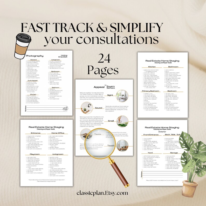 HOME STAGING Business Guide & Stagers Consultation Report Forms ...