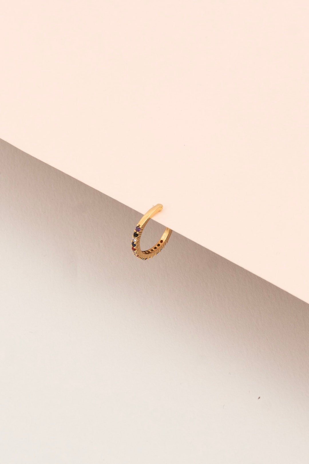 Hilo Zircon Ear Cuff, Minimalist Ear Cuff, Non Pierced Single Earring ...
