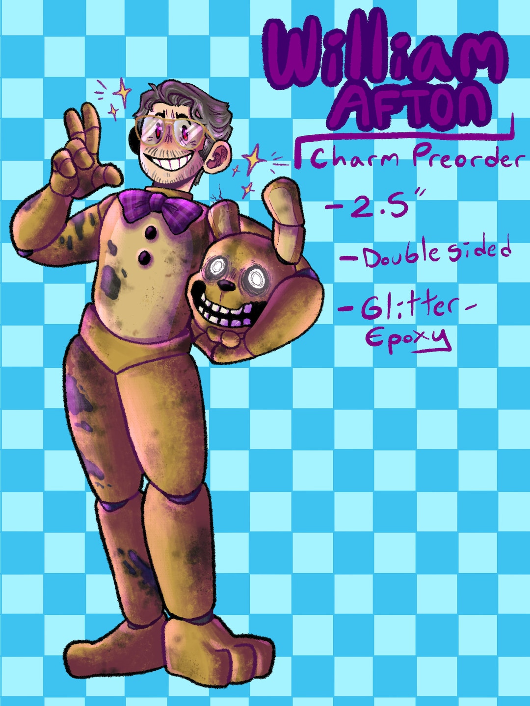 Purple Guy/william Afton || Acrylic Charm - Etsy