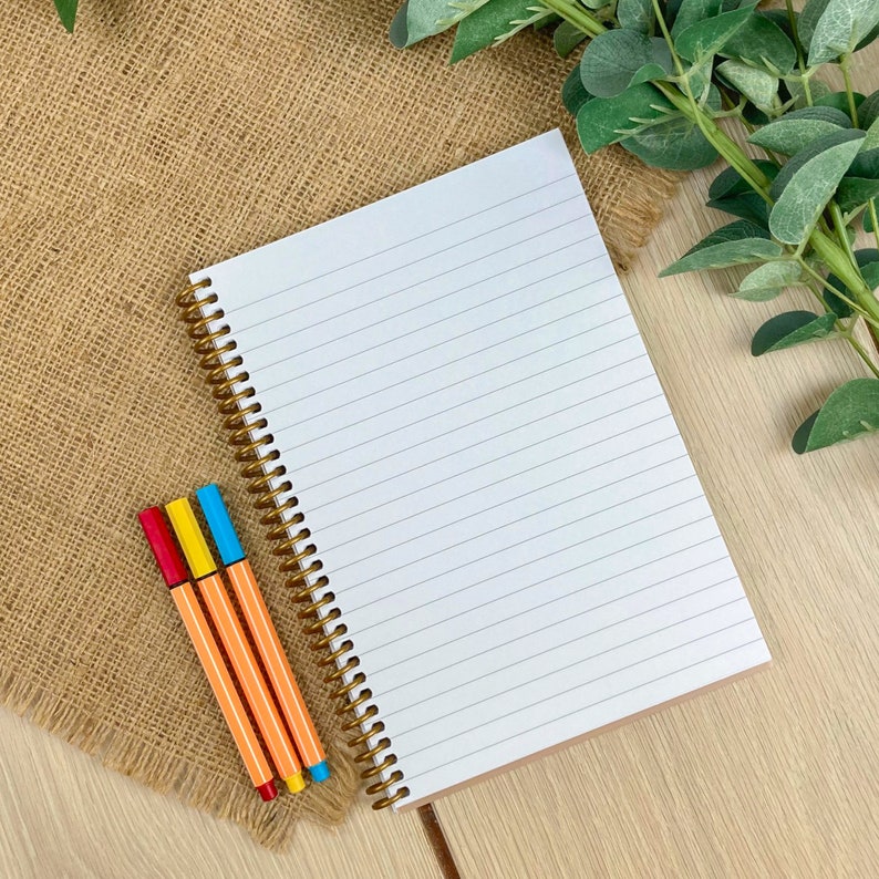 A5 Sized Notebook, 120 Lined Pages, Autumnal Flowers - Etsy