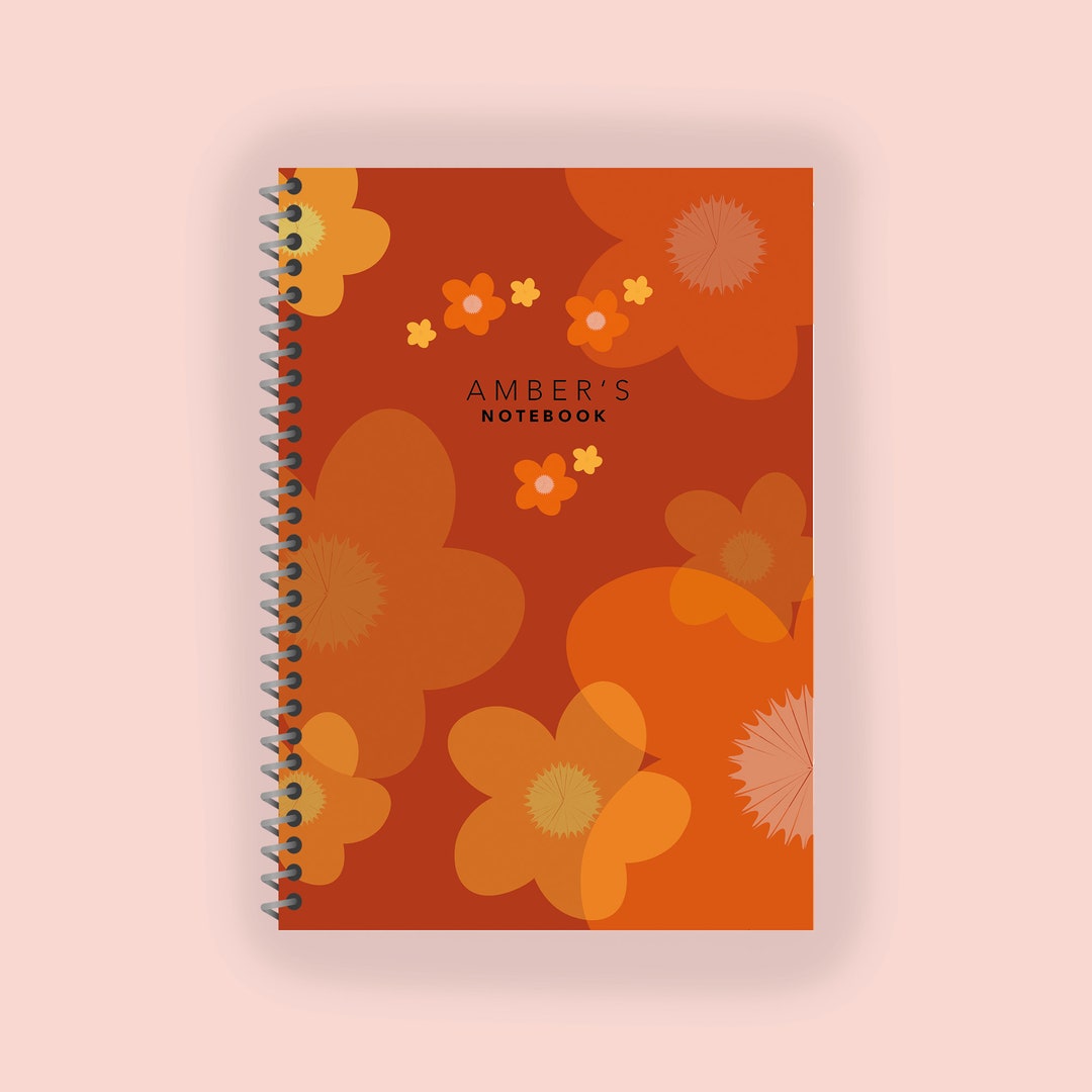 A5 Sized Notebook, 120 Lined Pages, Autumnal Flowers - Etsy