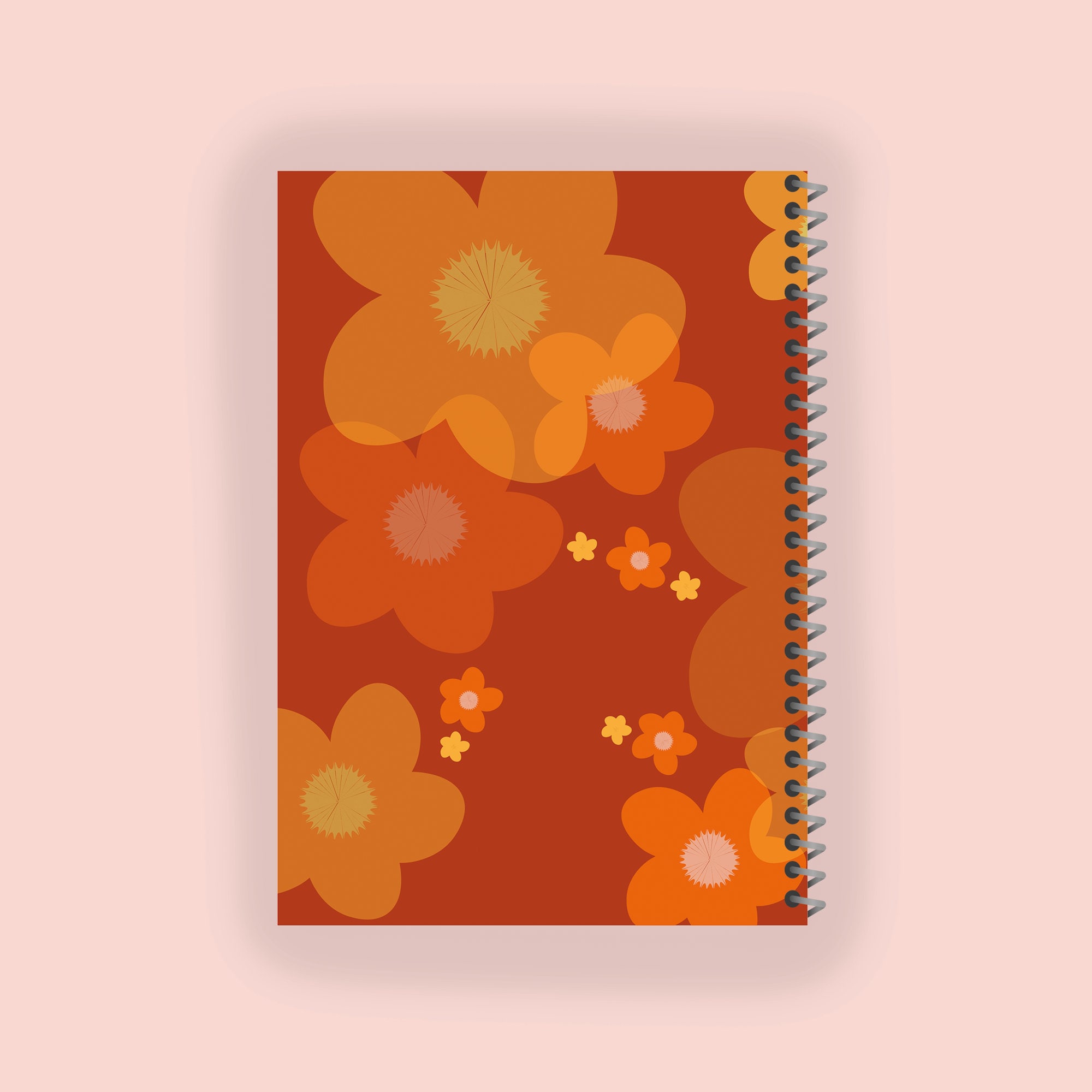 A5 Sized Notebook, 120 Lined Pages, Autumnal Flowers - Etsy