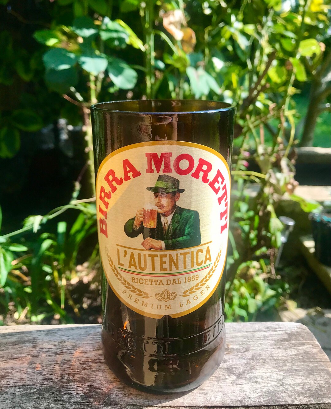 Upcycled Handmade Birra Moretti Bottle Glass Unique Christmas Gift For ...