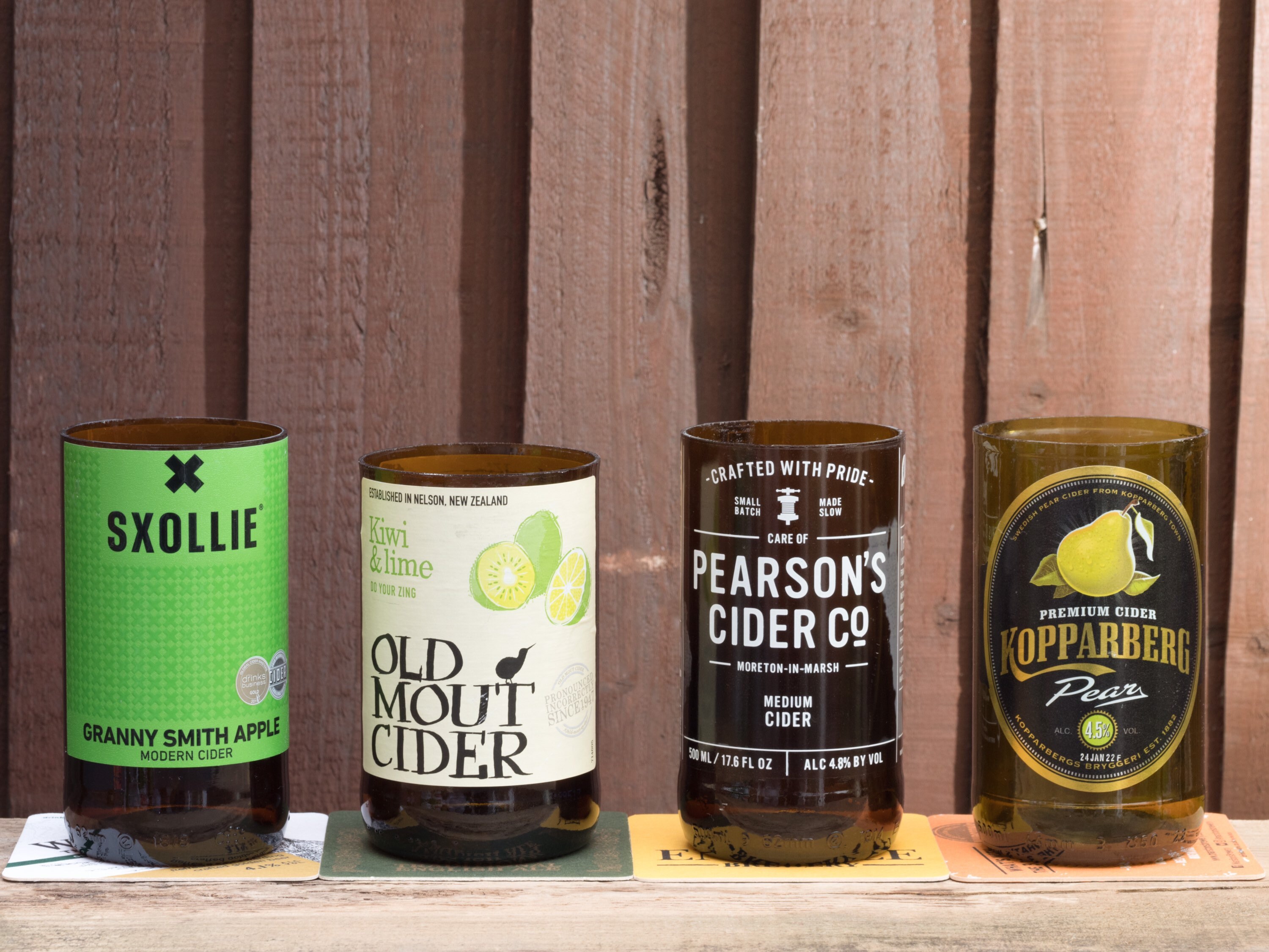 Upcycled Handmade Cider Glasses Koppaberg Old Mout Bulmers - Etsy UK