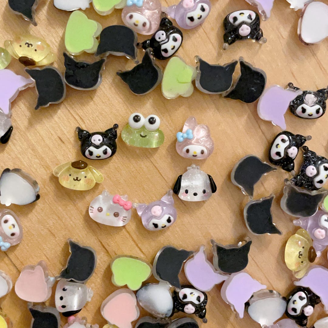 RANDOM MIX MINI Transparent Character Charms Earrings Supplies Charms ...