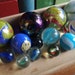 Set of 15 Vintage Glass Balls Colorful Marbles Opaque and Transparent ...
