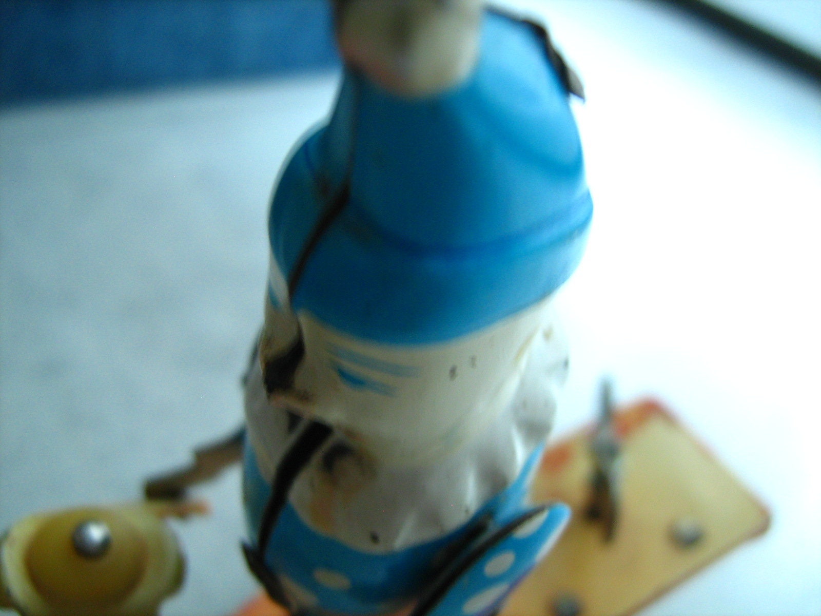 Vintage Old Tin Metal Clown on a Bike Wind up Key Toy - Works a Little ...