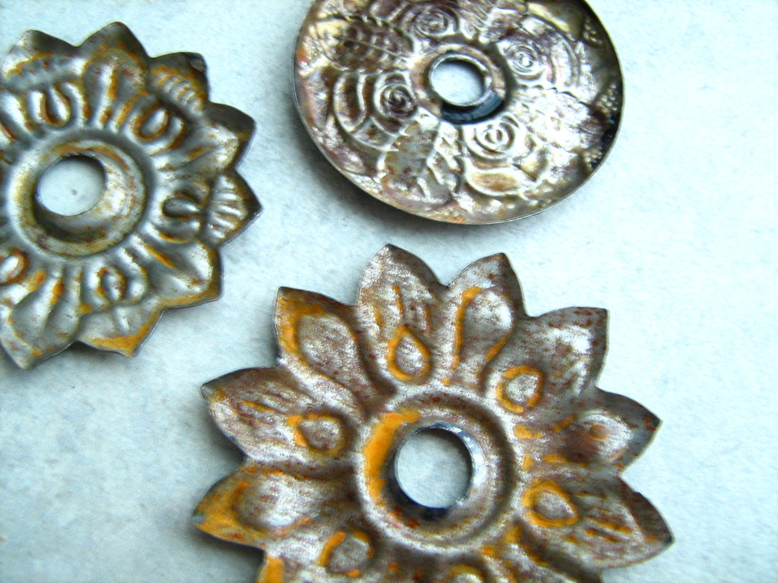 10 Metal Antique Silver-black Rosettes Different Sets 5-6 Cm for ...