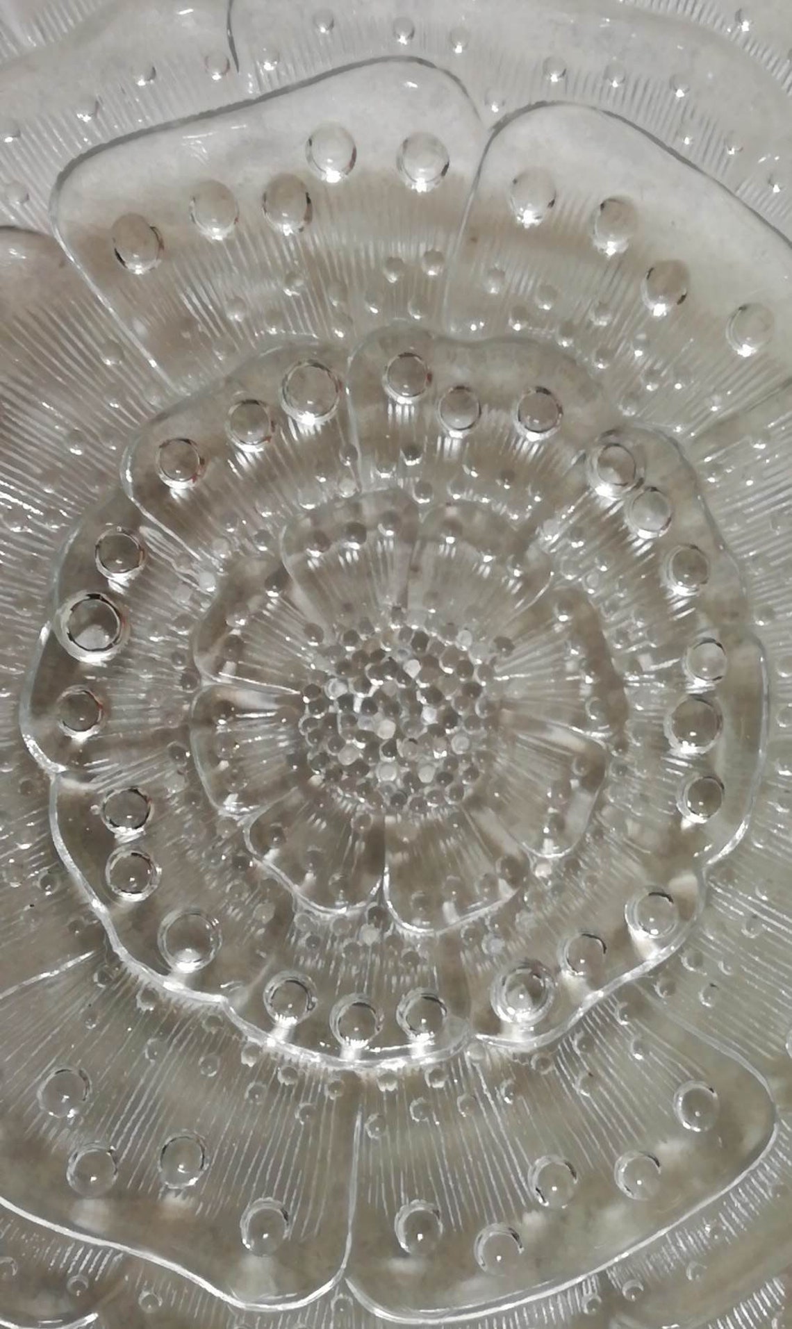 Vintage Retro Round Glass Round Tray Simple Crystal Tableware Fruit ...
