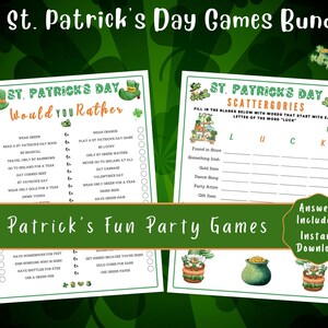 Printable 10 Game Bundle for St. Patricks Day Office Party - Etsy