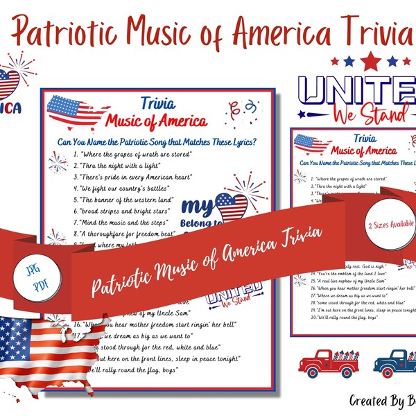 Patriotic Game - Etsy