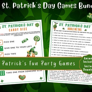 Printable 10 Game Bundle for St. Patricks Day Office Party - Etsy
