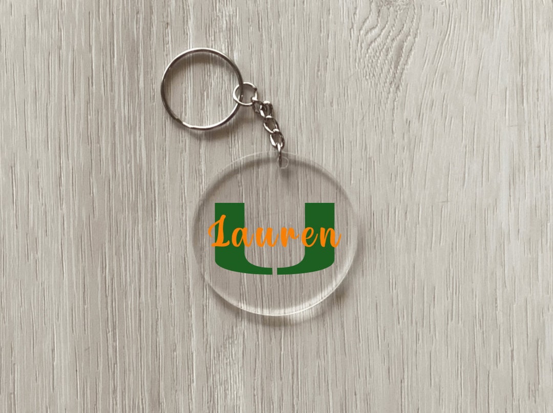 Personalized College Inspired Acrylic Keychain With Name - Name ...