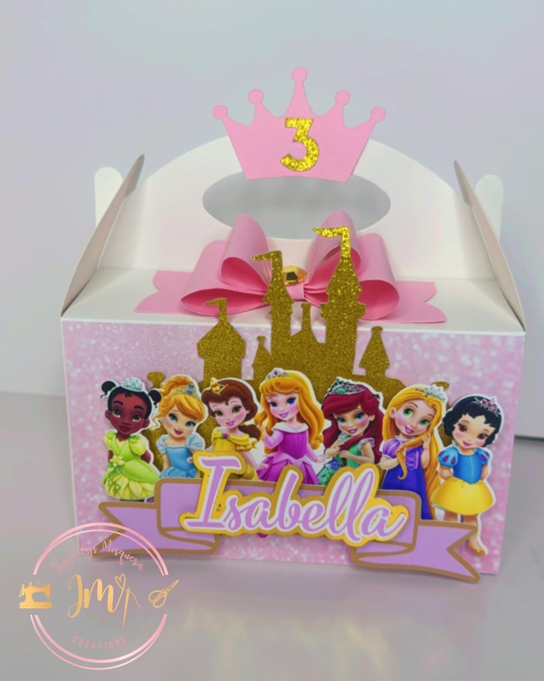 Personalized Disney Princess Favor Box – Custom Party Gift Box – Girls ...