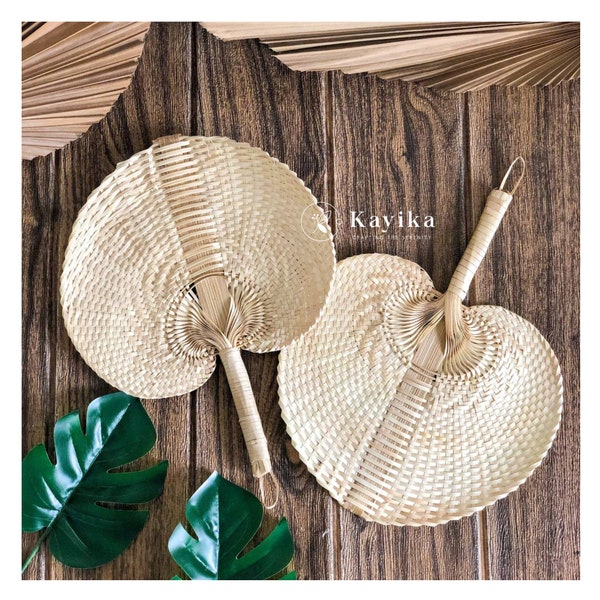 Palm Leaf Hand Fans - Etsy