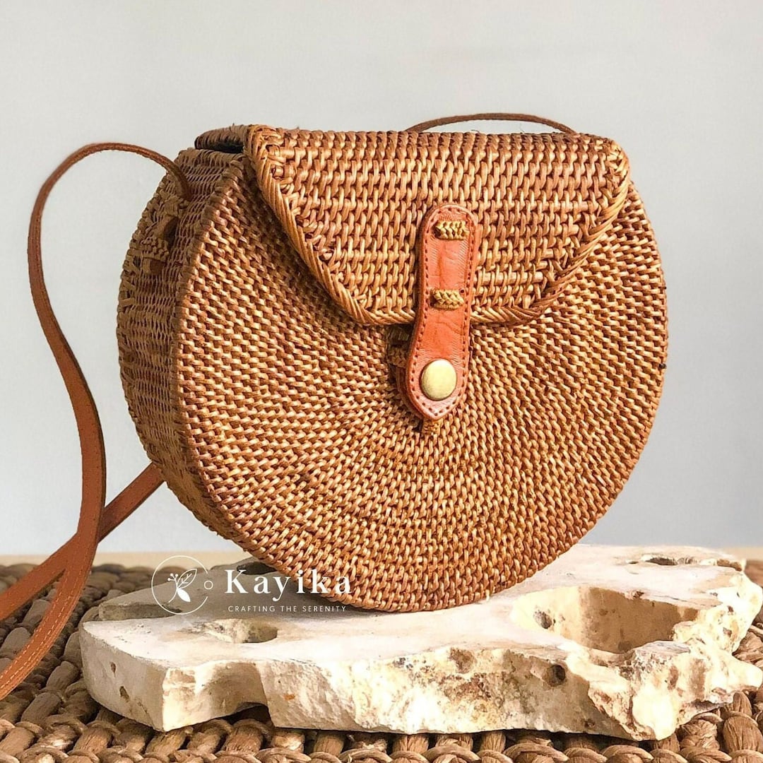 Sling Rattan Bags, Summer Purse, Crossbody Bags, Holiday Bags, Birthday ...