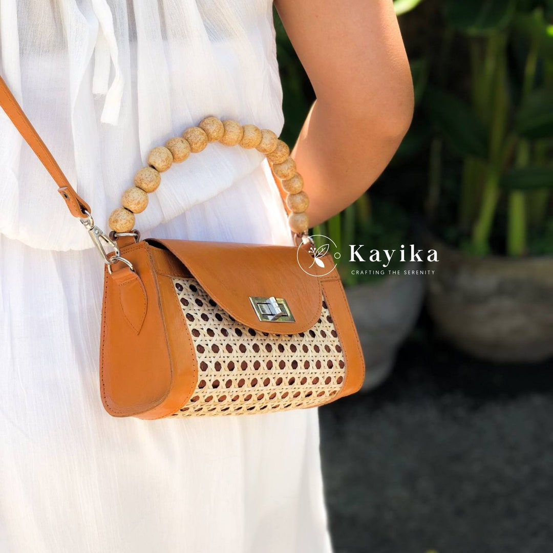 Cane Webbing Bag, Webbing Sling Bag, Cane Leather Bag, Webbing Hand Bag ...